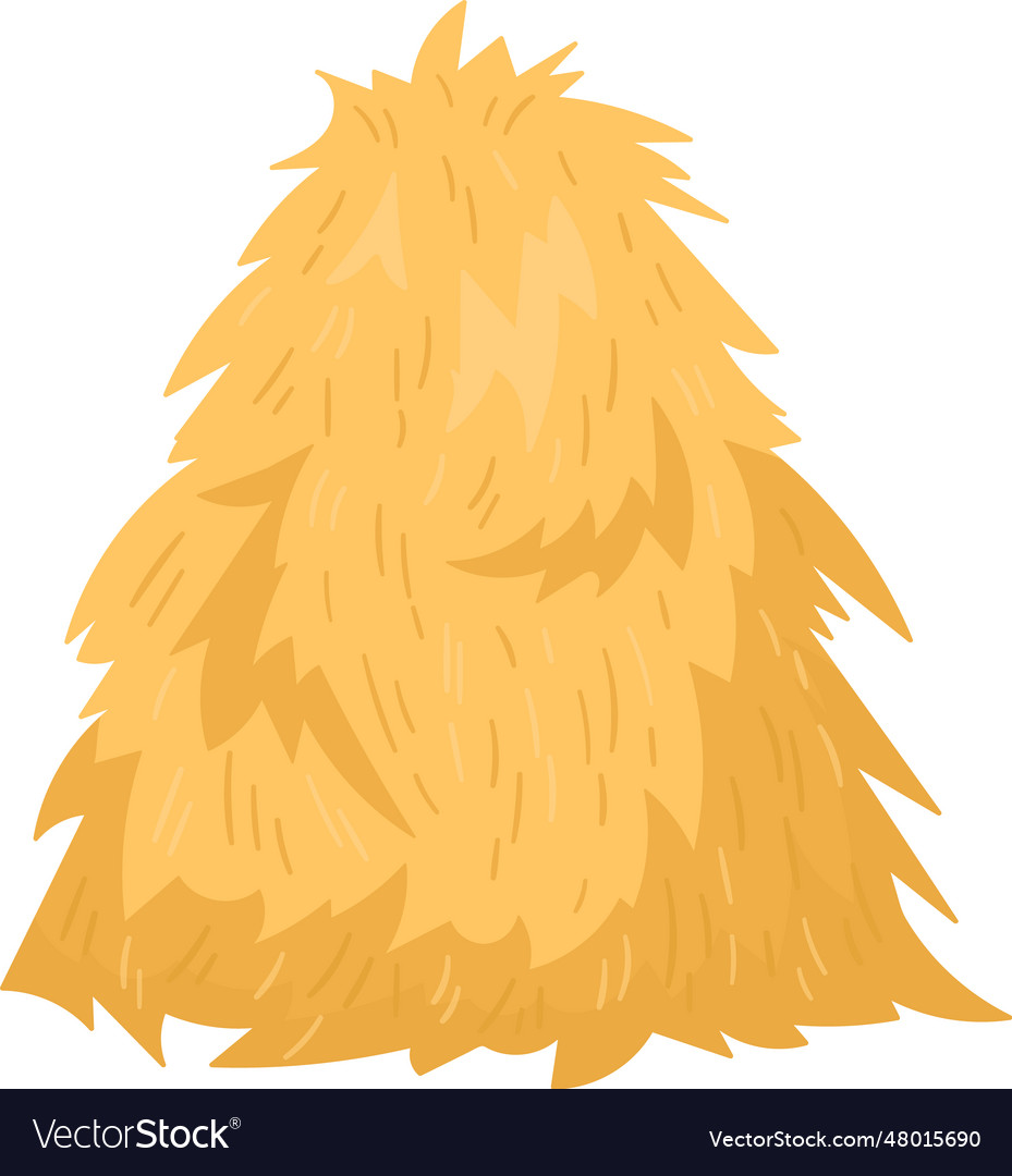 Dry farm haystack Royalty Free Vector Image - VectorStock