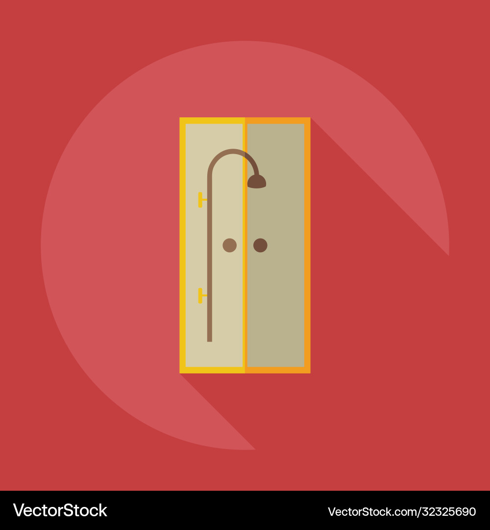 Flat modern design with shadow icons shower room Vector Image