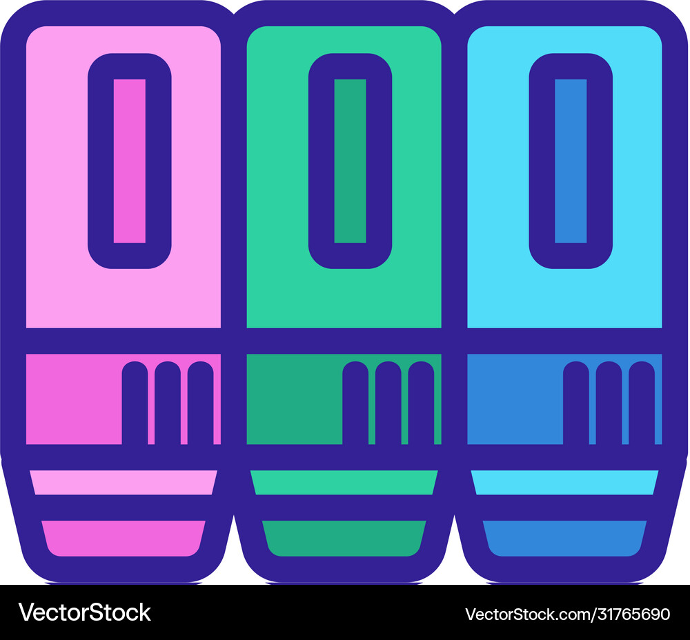 Ink cartridges for printer icon outline Royalty Free Vector