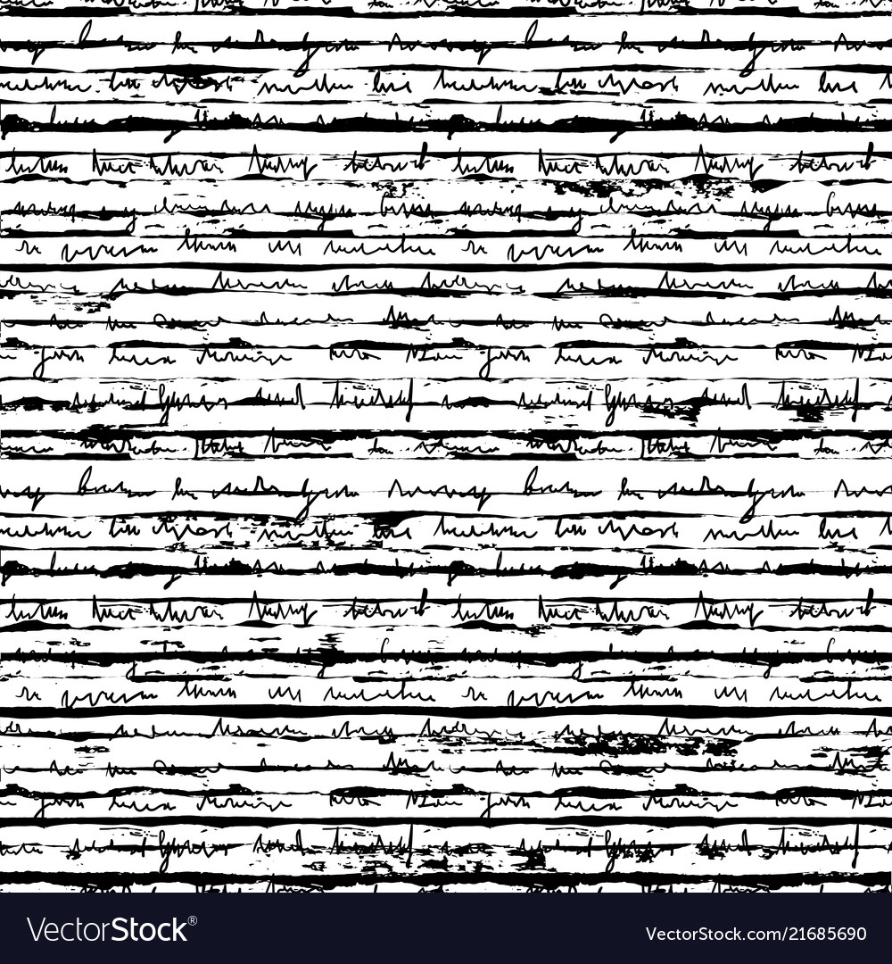 Irregular black striped pattern seamless hand Vector Image