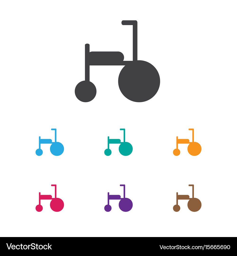 Kid symbol on tricycle icon Royalty Free Vector Image
