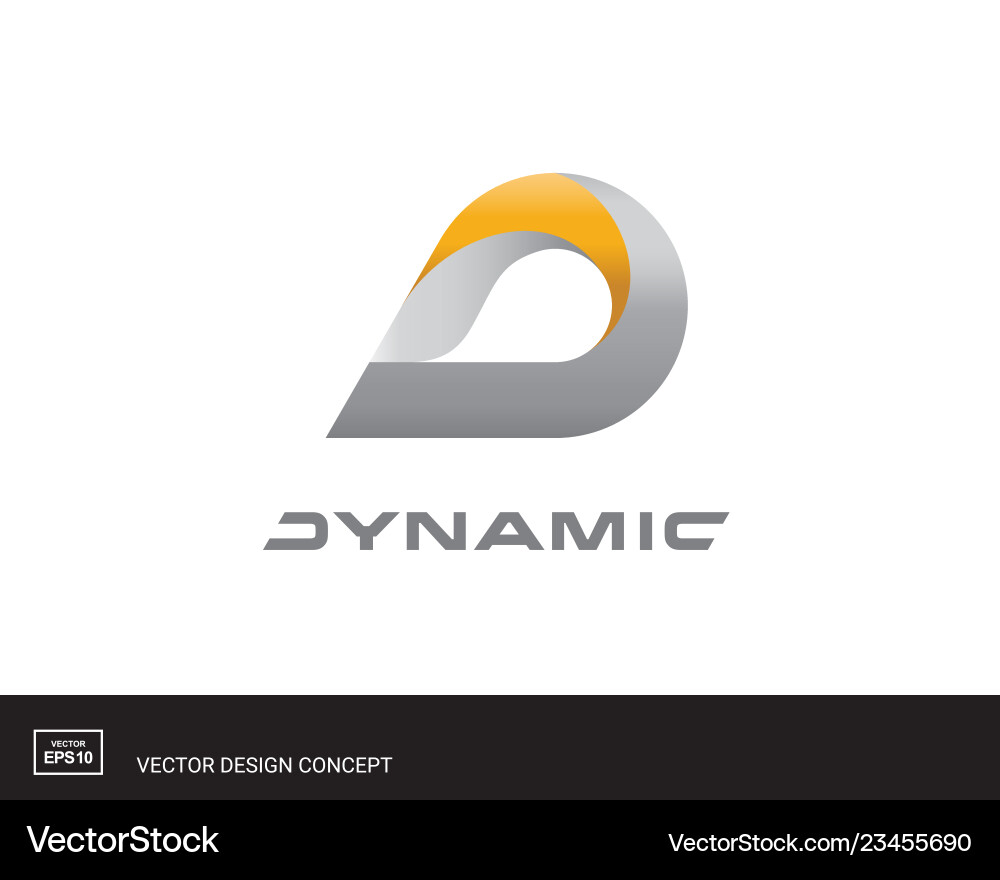 Letter d emblem template for company logo Vector Image