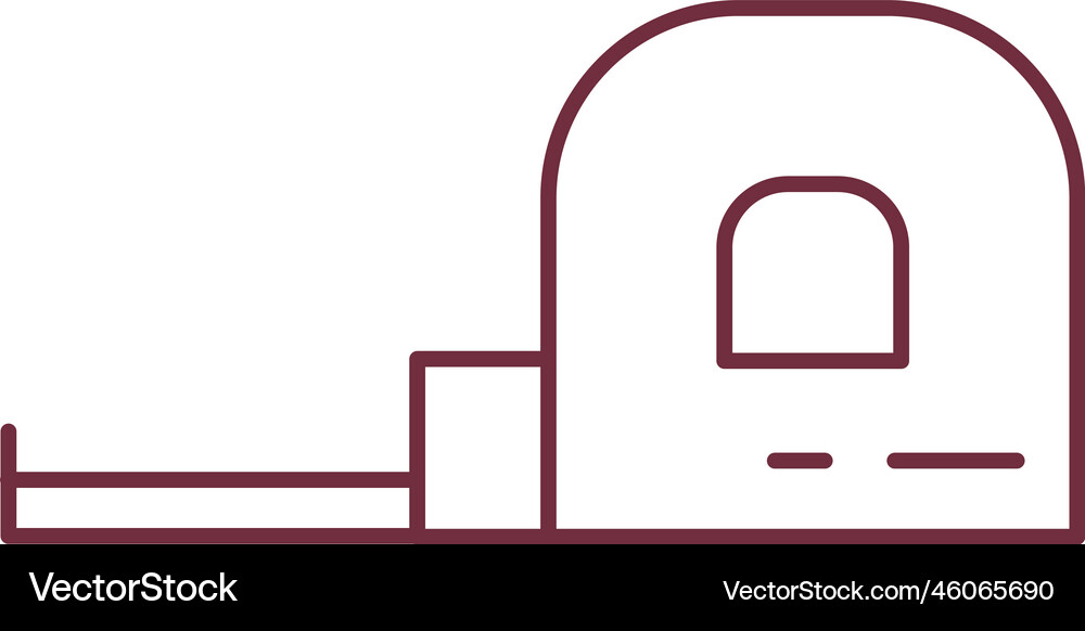 Measure tape icon flat meter ruler isolated Vector Image