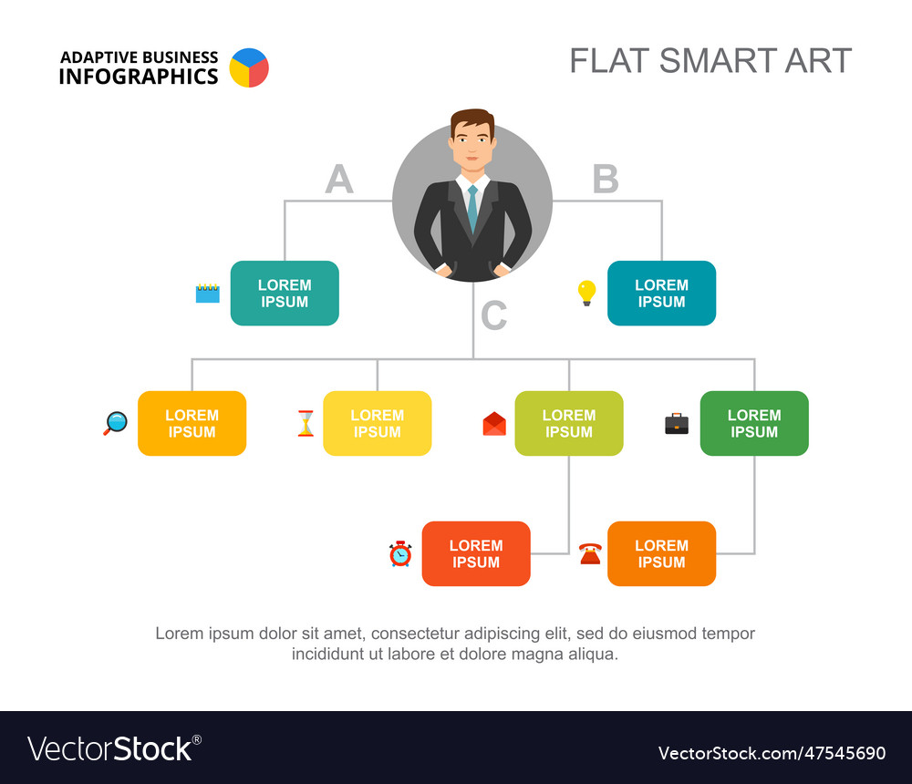 Presentation slide with algorithm chart and Vector Image