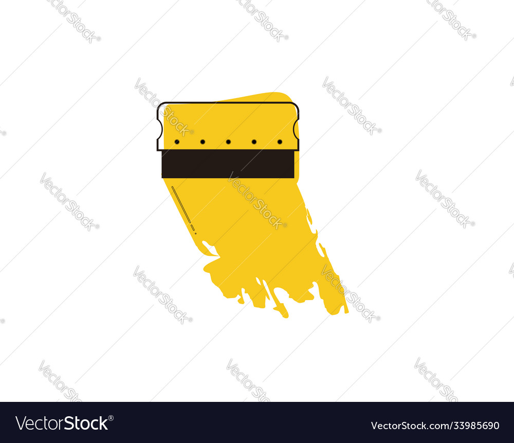 Screen printing squeegee flat icon on white Vector Image Screen printing squeegee flat icon on white Vector Image