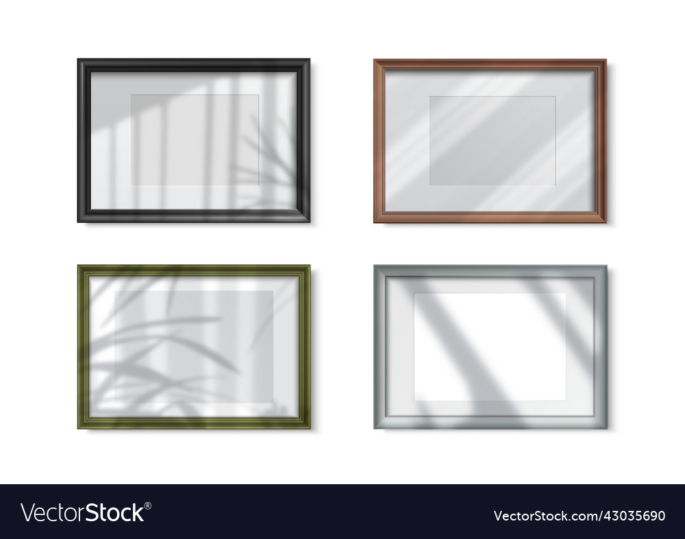 Shadow overlay effects frames set Royalty Free Vector Image