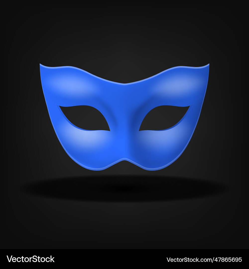 3d realistic blank blue carnival vintage Vector Image