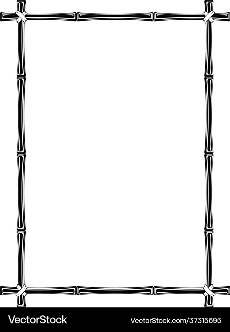 Bamboo Border Frame Royalty Free Vector Image - VectorStock