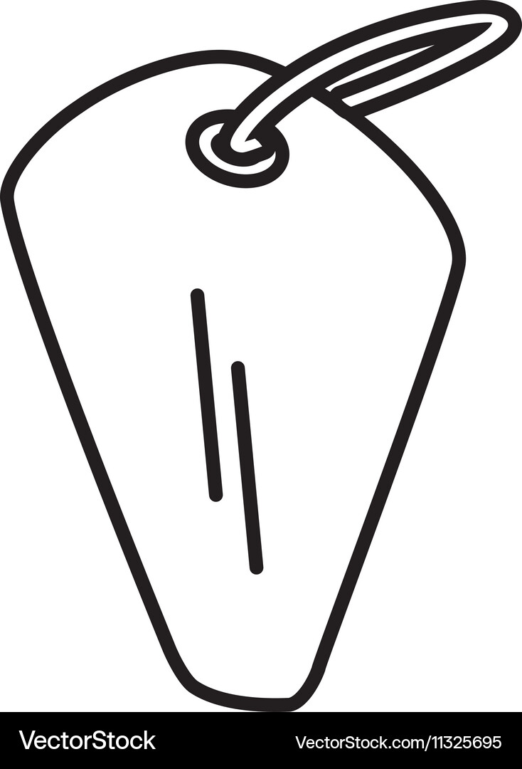 Commercial tag hanging isolated icon Royalty Free Vector