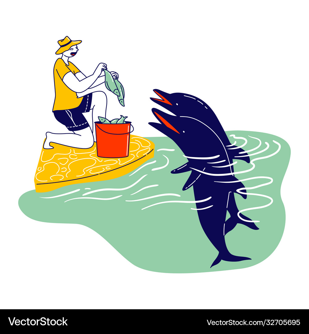 Communication with animal relaxed spare time Vector Image