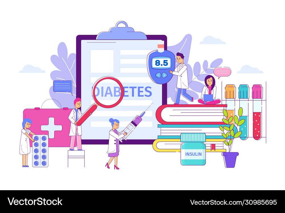 Diabetes Management Concept Royalty Free Vector Image