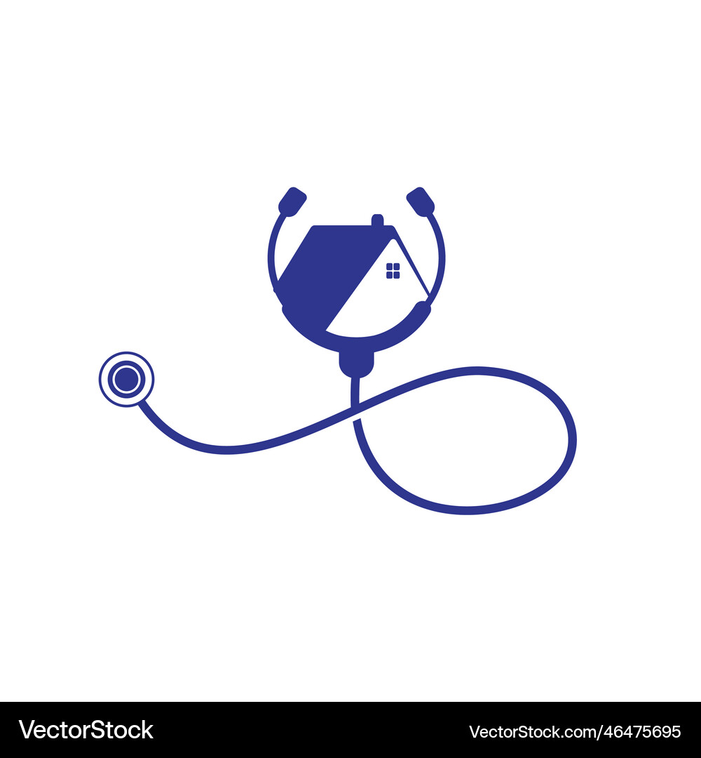 Doctor home logo design template Royalty Free Vector Image