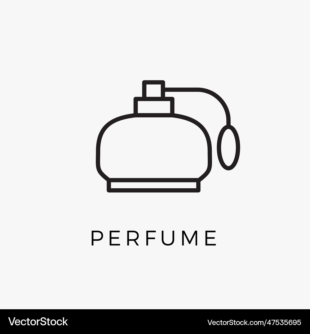 Perfume bottle line icon fragrance linear Vector Image