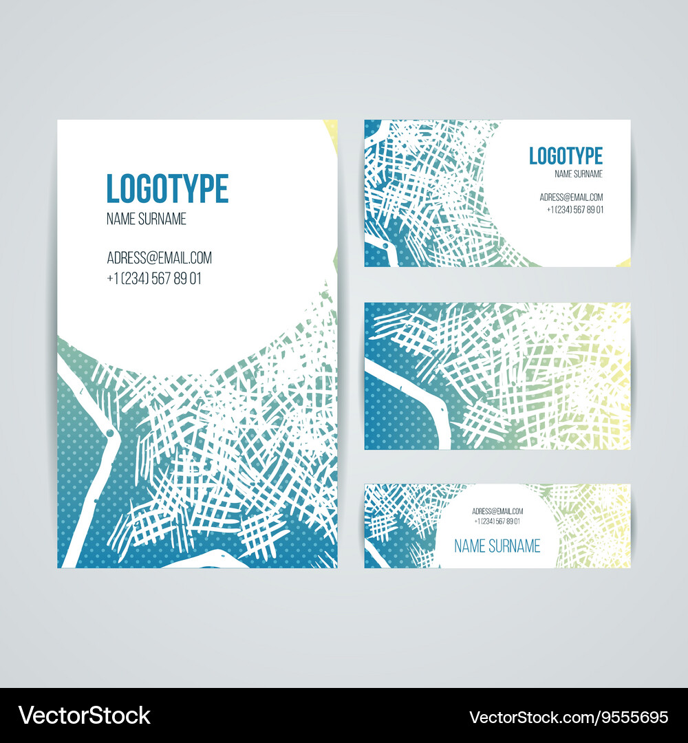 Set design templates business card Royalty Free Vector Image