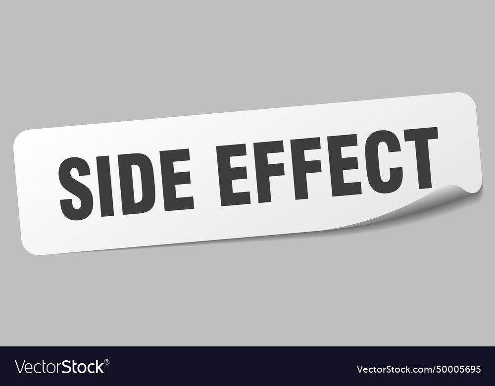 Side effect sticker side effect label Royalty Free Vector