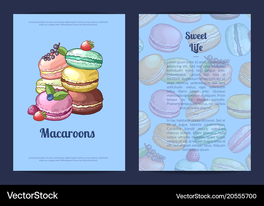Card or brochure template for sweet Royalty Free Vector