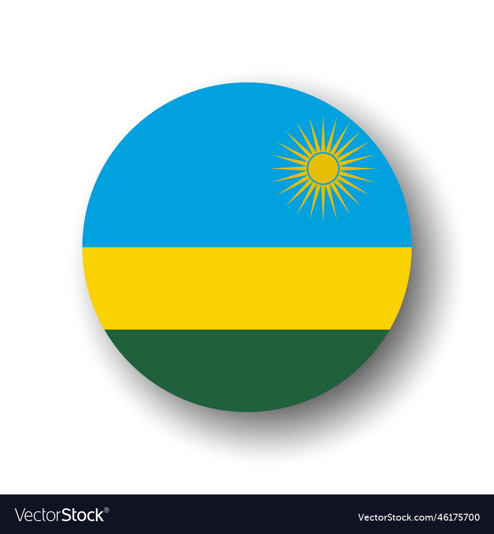 Circle flag of rwanda Royalty Free Vector Image