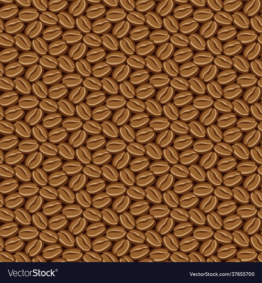 Coffee beans seamless pattern Royalty Free Vector Image
