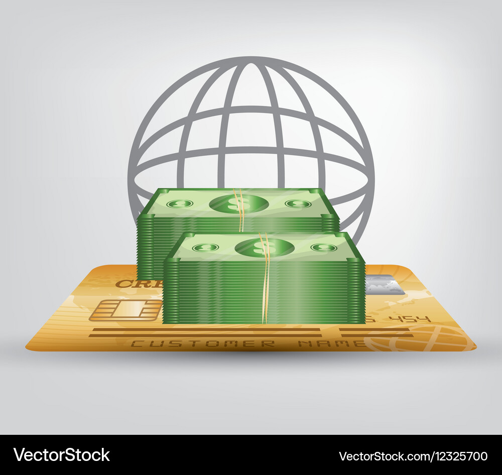 Credit card money Royalty Free Vector Image - VectorStock