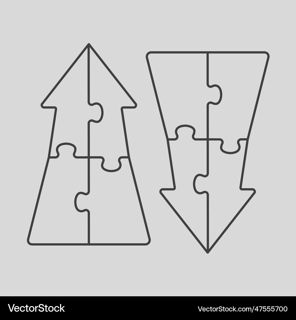 Diagram infographic for 4 steps arrow puzzle Vector Image
