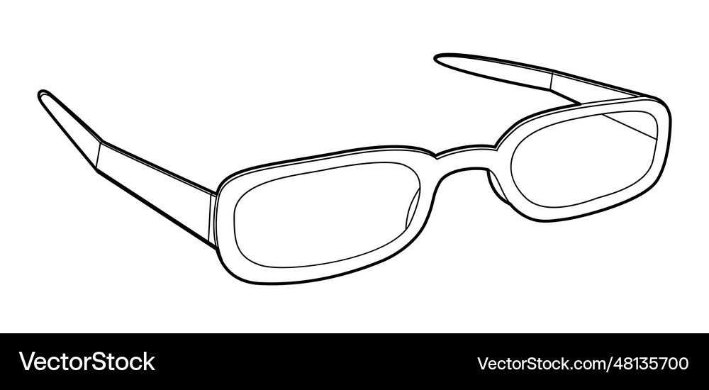 Foldable half eye frame glasses fashion accessory Vector Image