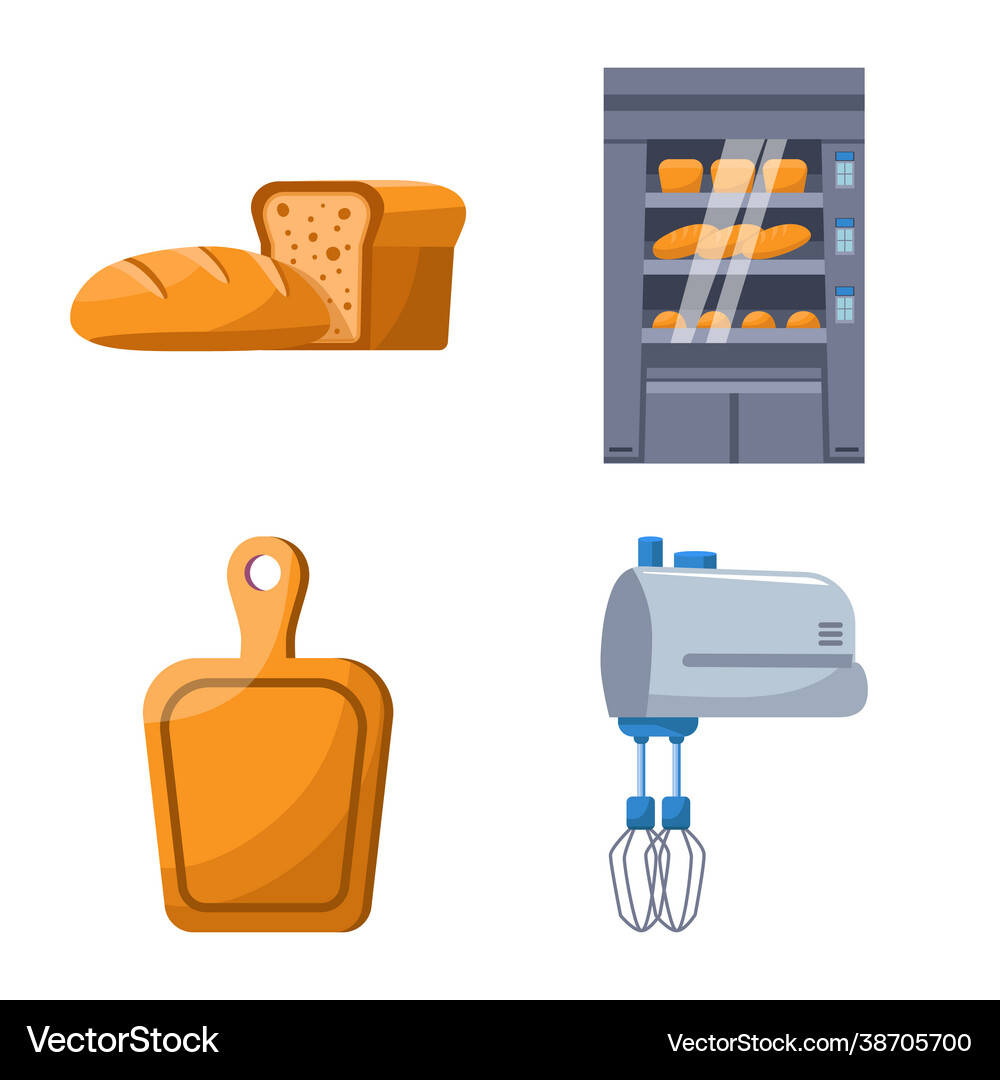 Isolated object bakery and natural symbol set Vector Image