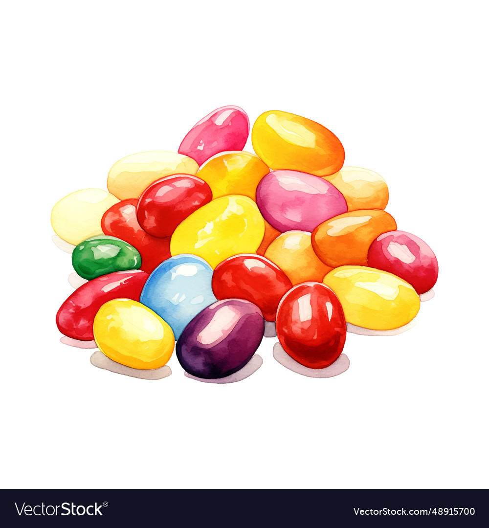 Jelly beans watercolor great design for any Vector Image