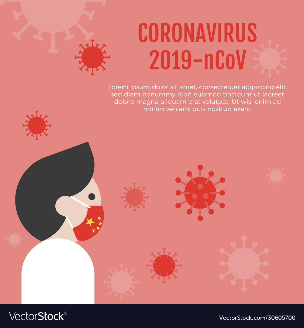 Man wearing protective mask to prevent coronavirus