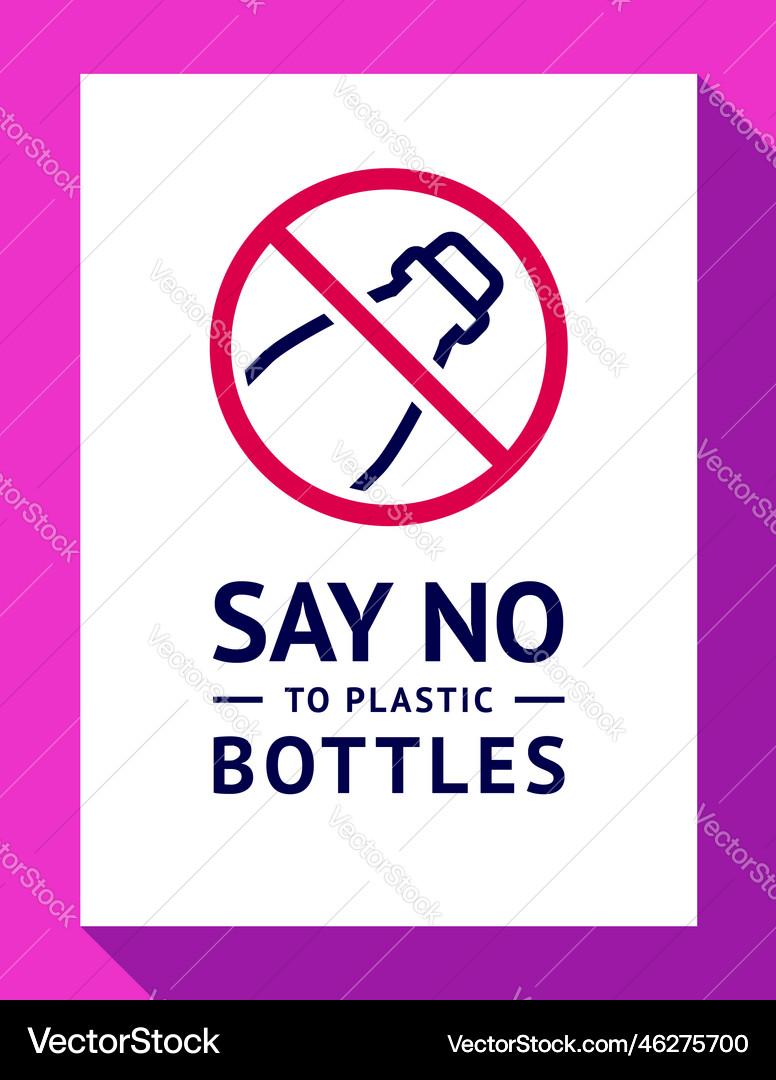 No plastic straws forbidden prohibited poster Vector Image