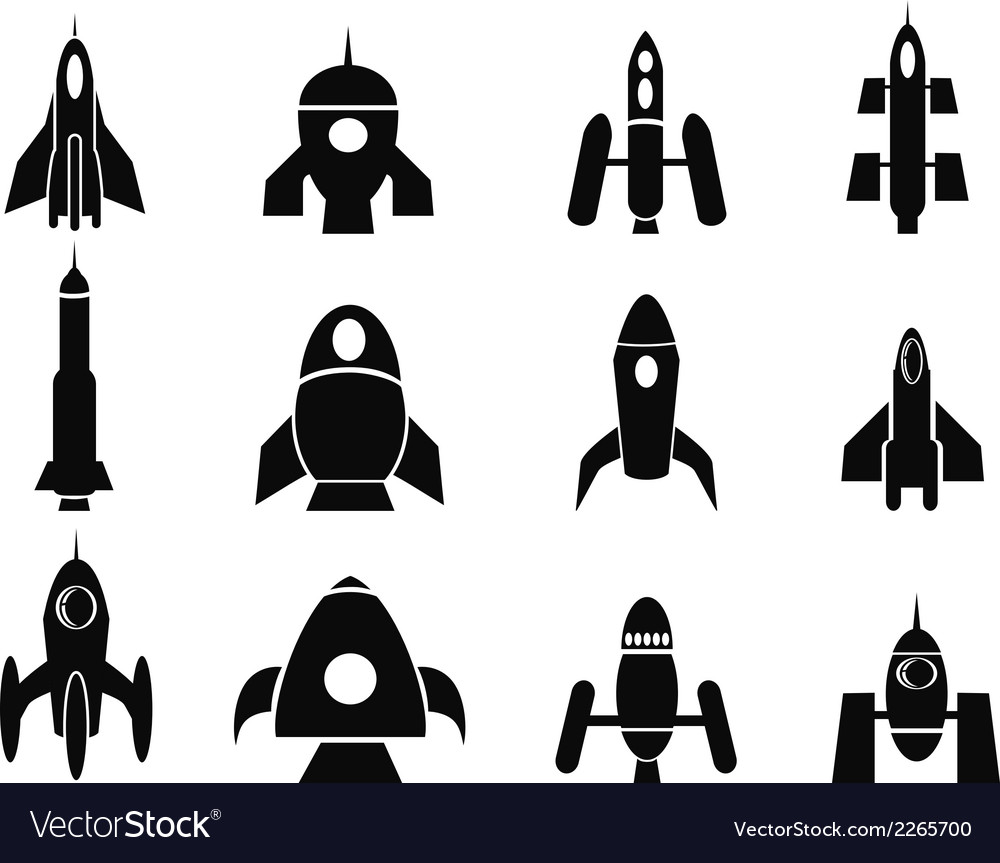 Rocket icons Royalty Free Vector Image - VectorStock