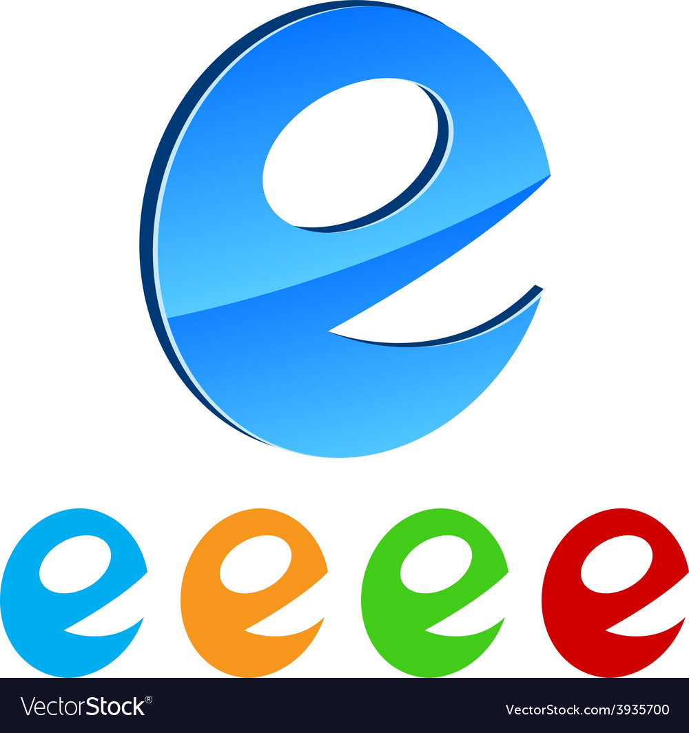 Stylized e Royalty Free Vector Image - VectorStock