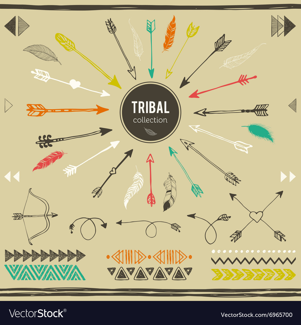 Tribal elements collection Royalty Free Vector Image