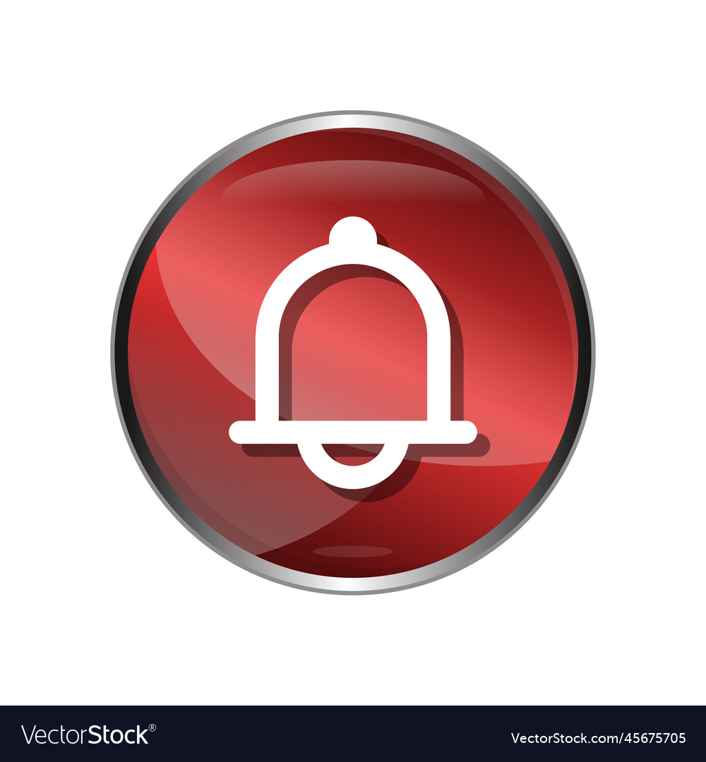 3d bell or notification icon Royalty Free Vector Image 3d bell or notification icon Royalty Free Vector Image