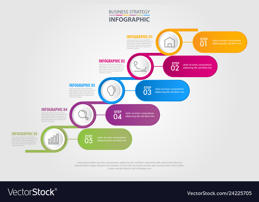Business infographics design template Royalty Free Vector