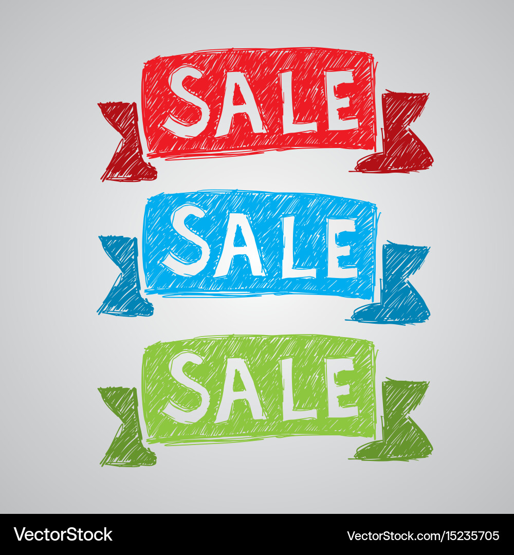 Colorful creative sale poster Royalty Free Vector Image
