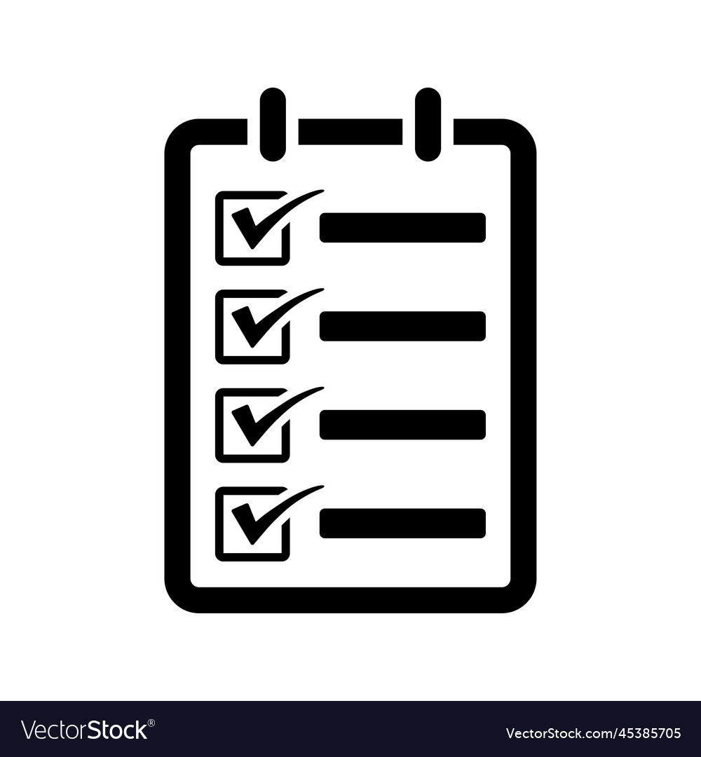 Compulsorychecklist icon Royalty Free Vector Image