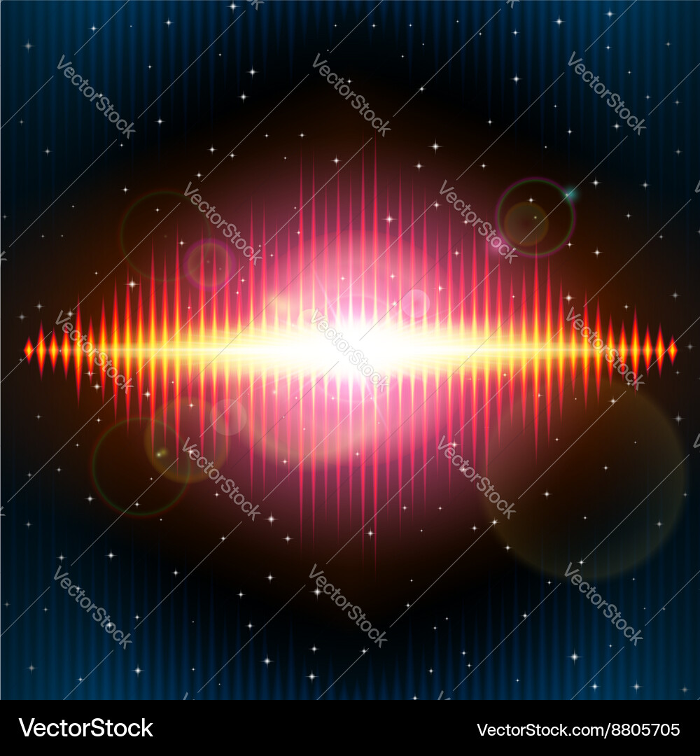 Explosive shiny sound sign with sparkles Vector Image