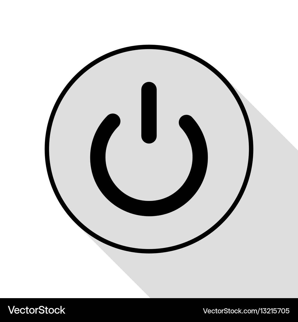 On off switch sign black icon with flat style Vector Image