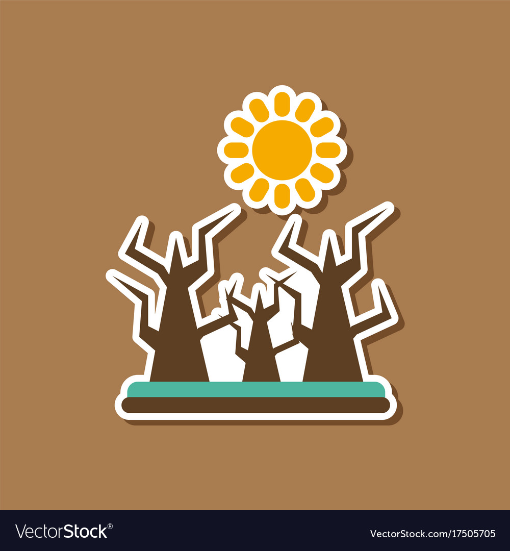 Paper Sticker On Stylish Background Of Nature Vector Image
