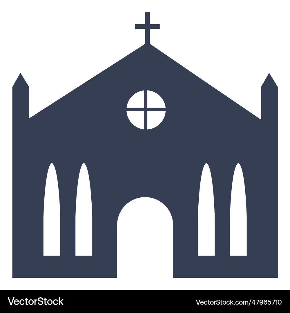 Catholic church design cathedral Royalty Free Vector Image