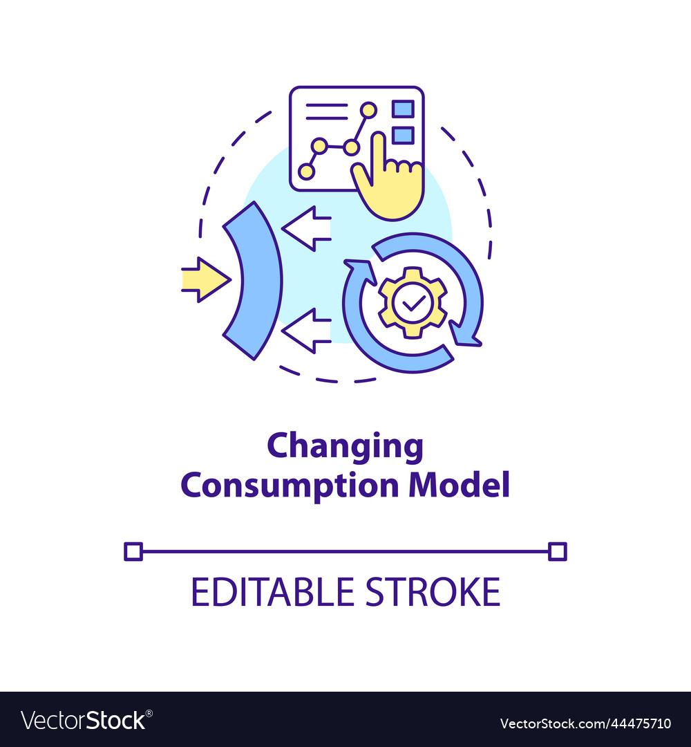 Changing consumption model concept icon Royalty Free Vector Changing consumption model concept icon Royalty Free Vector