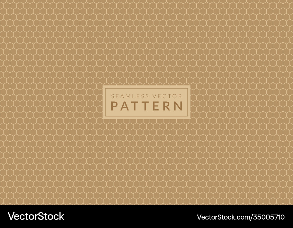 Cream color hexagon honeycomb seamless pattern Vector Image