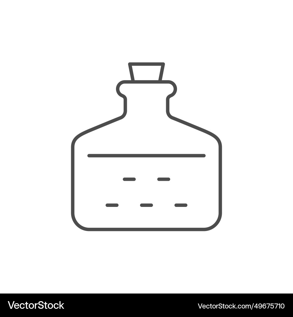 Essential oil line outline icon Royalty Free Vector Image