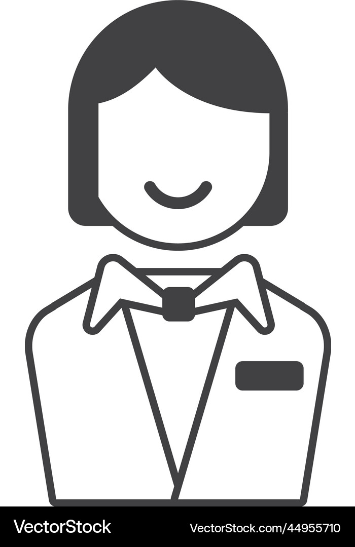 Female office worker in minimal style Royalty Free Vector