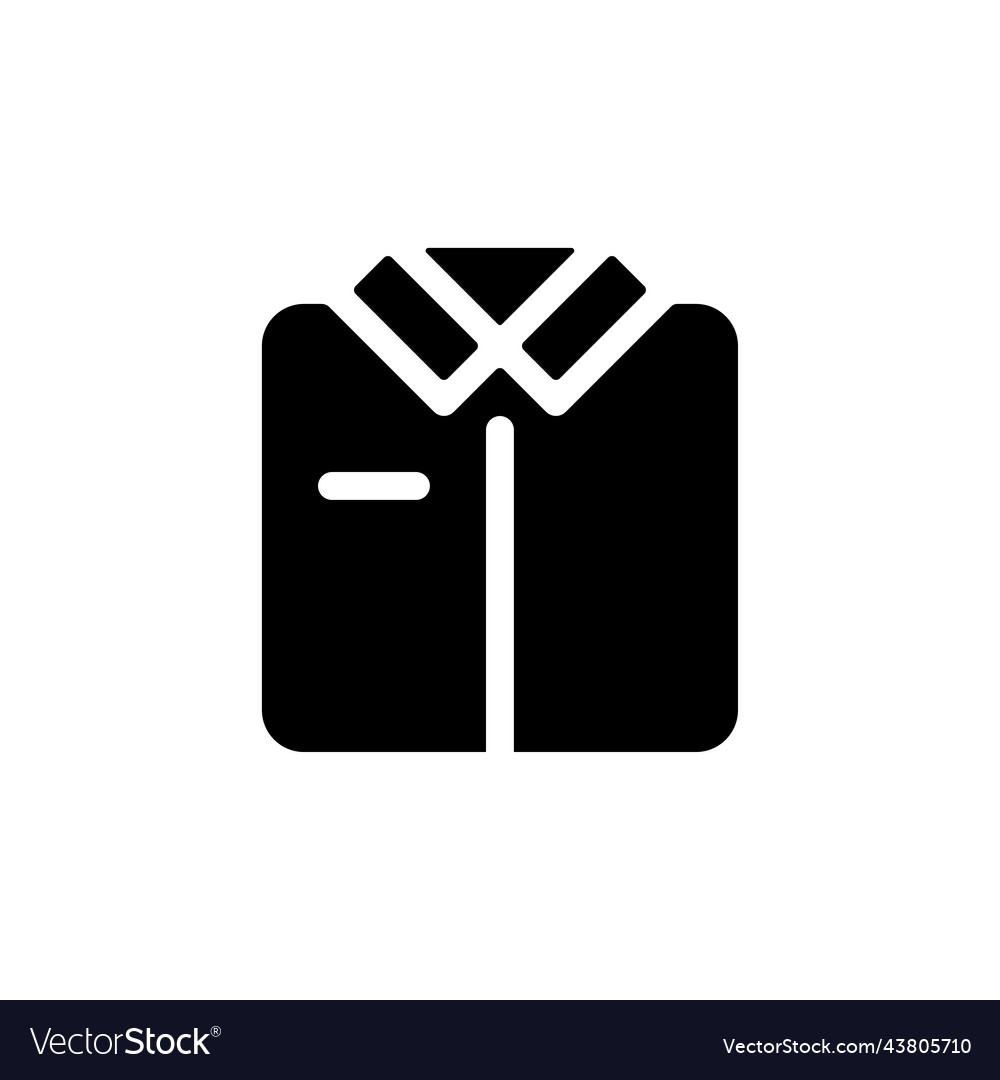Folded shirt black glyph ui icon Royalty Free Vector Image