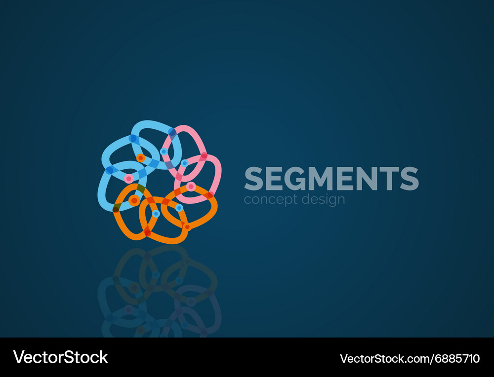 Outline minimal abstract geometric logo Royalty Free Vector