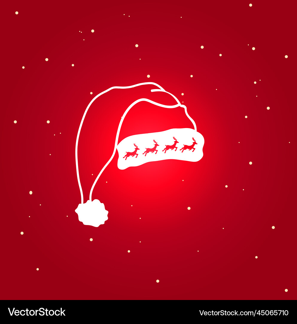 Santa claus hat icon hat isolated symbol Vector Image