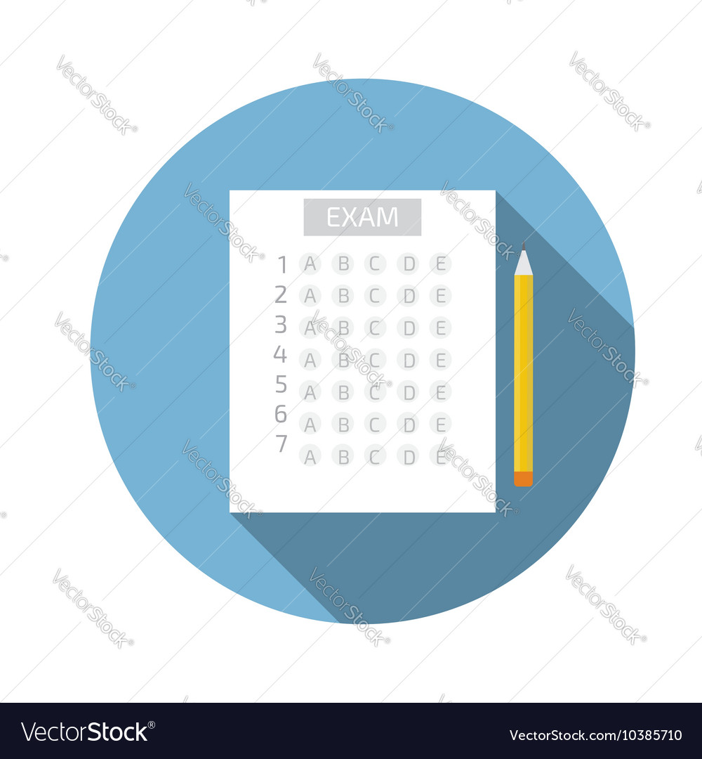 Test answer sheet icon Royalty Free Vector Image