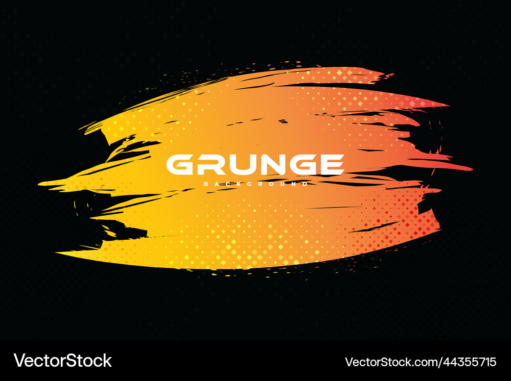 Abstract orange grunge background with halftone Vector Image