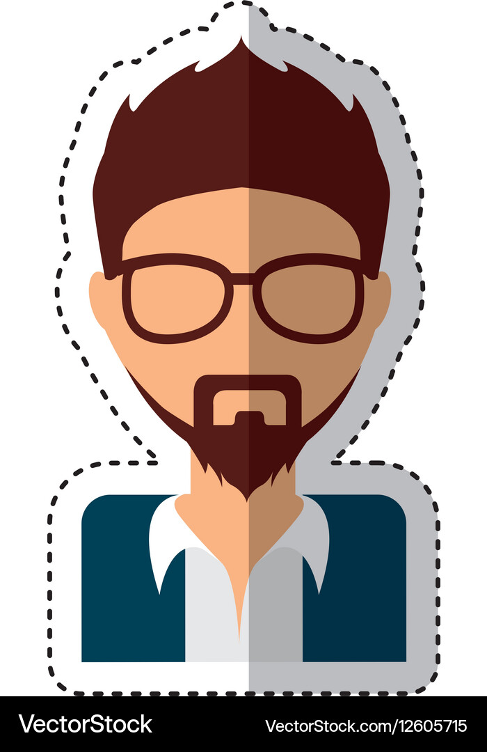 Avatar man casual style Royalty Free Vector Image